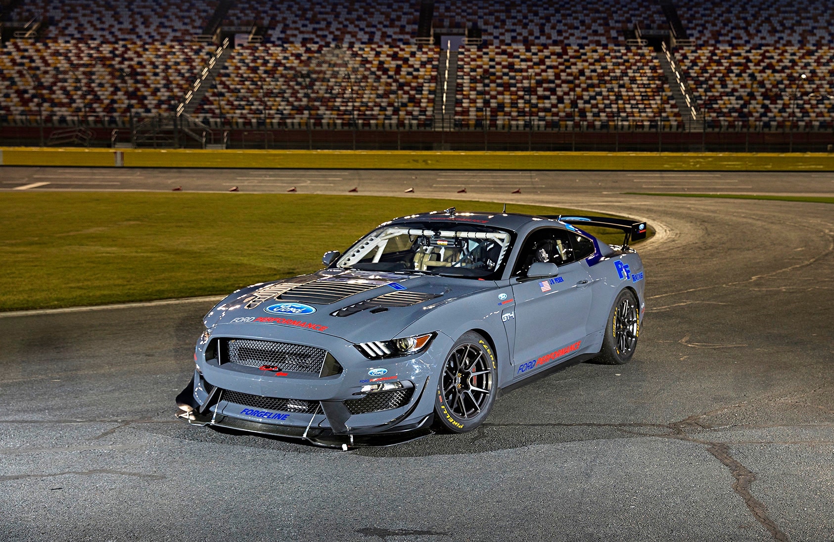PF Racing's GT4 Ford Mustang GT350R-C on Forgeline One Piece Forged ...