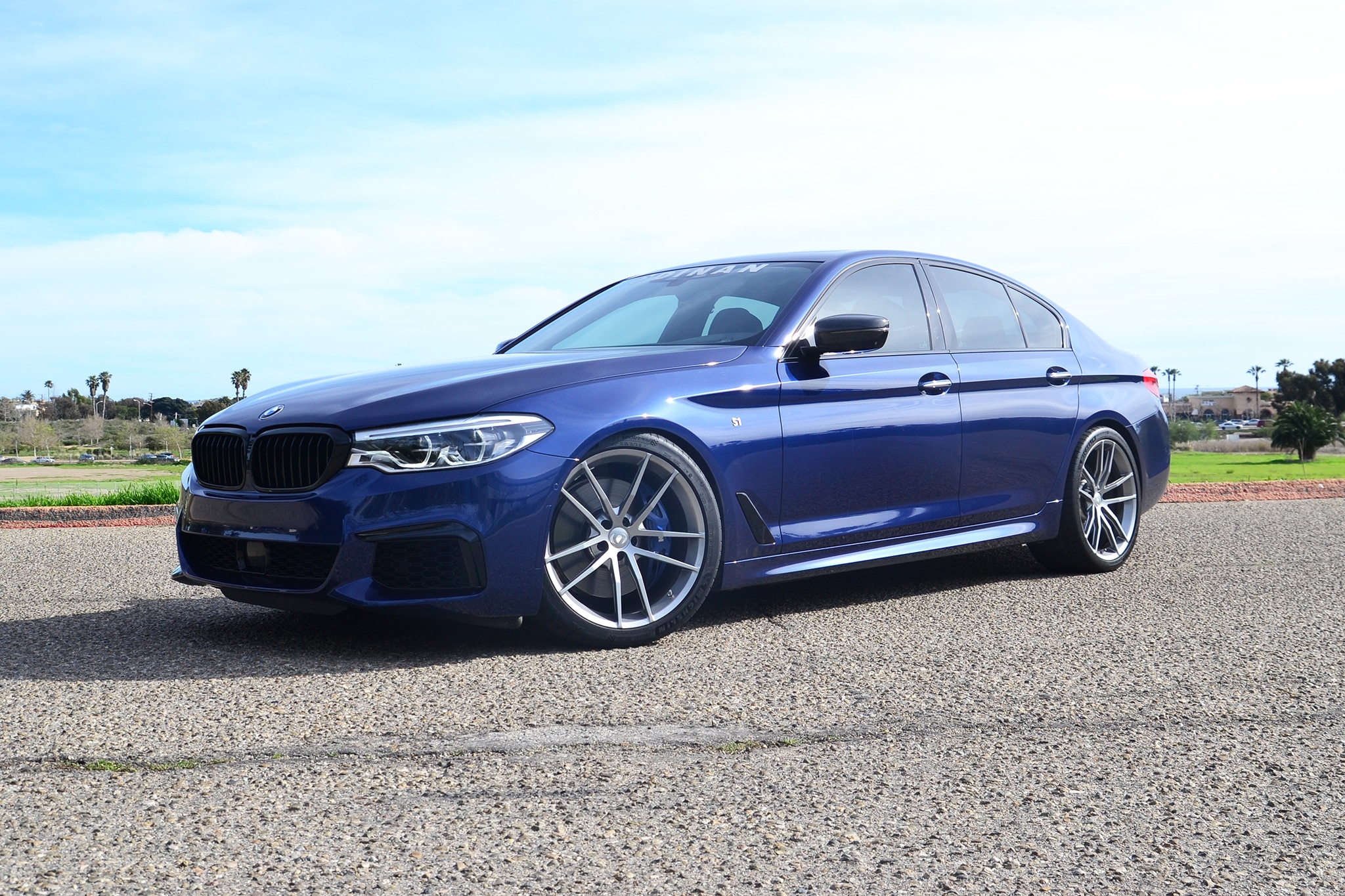 Dinan's S1 BMW M550i xDrive on Forgeline One Piece Forged Monoblock AR1 ...
