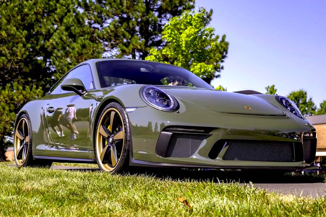 Black Olive Porsche 911 GT3 Touring on Forgeline FU3C Concave Wheels ...
