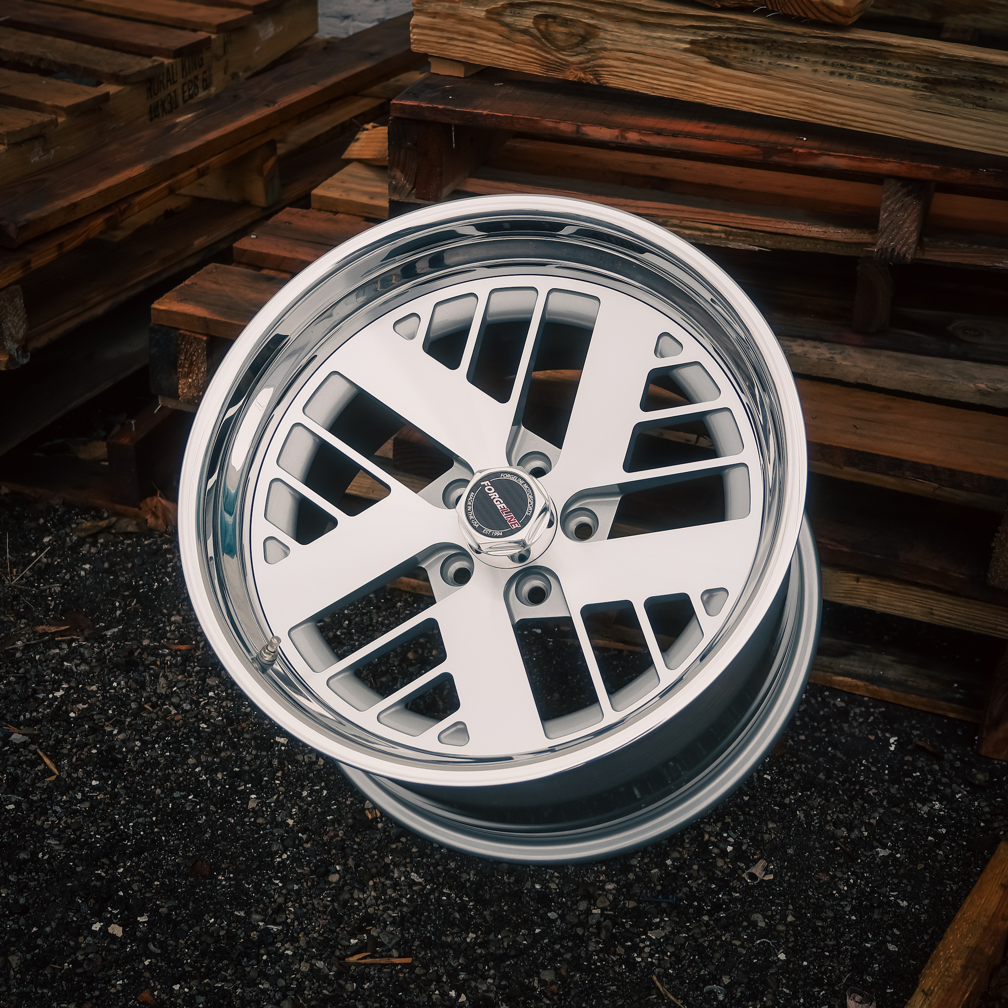 Forgeline FB3C in Silver/HTM with Polished Stepped Lip - CarBuff Network